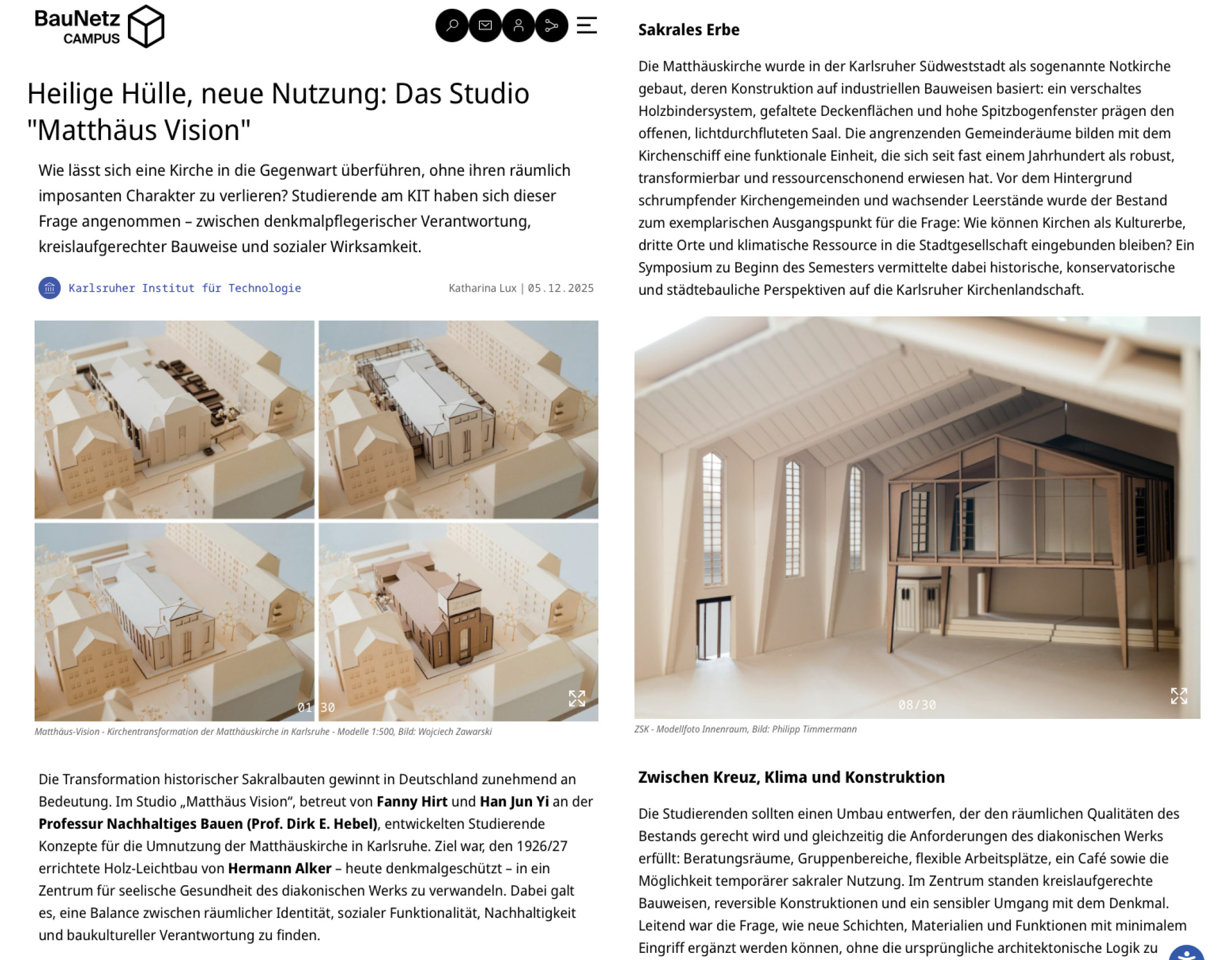 BauNetz Campus “Sacred shell, new use: The “Matthäus Vision” design ...